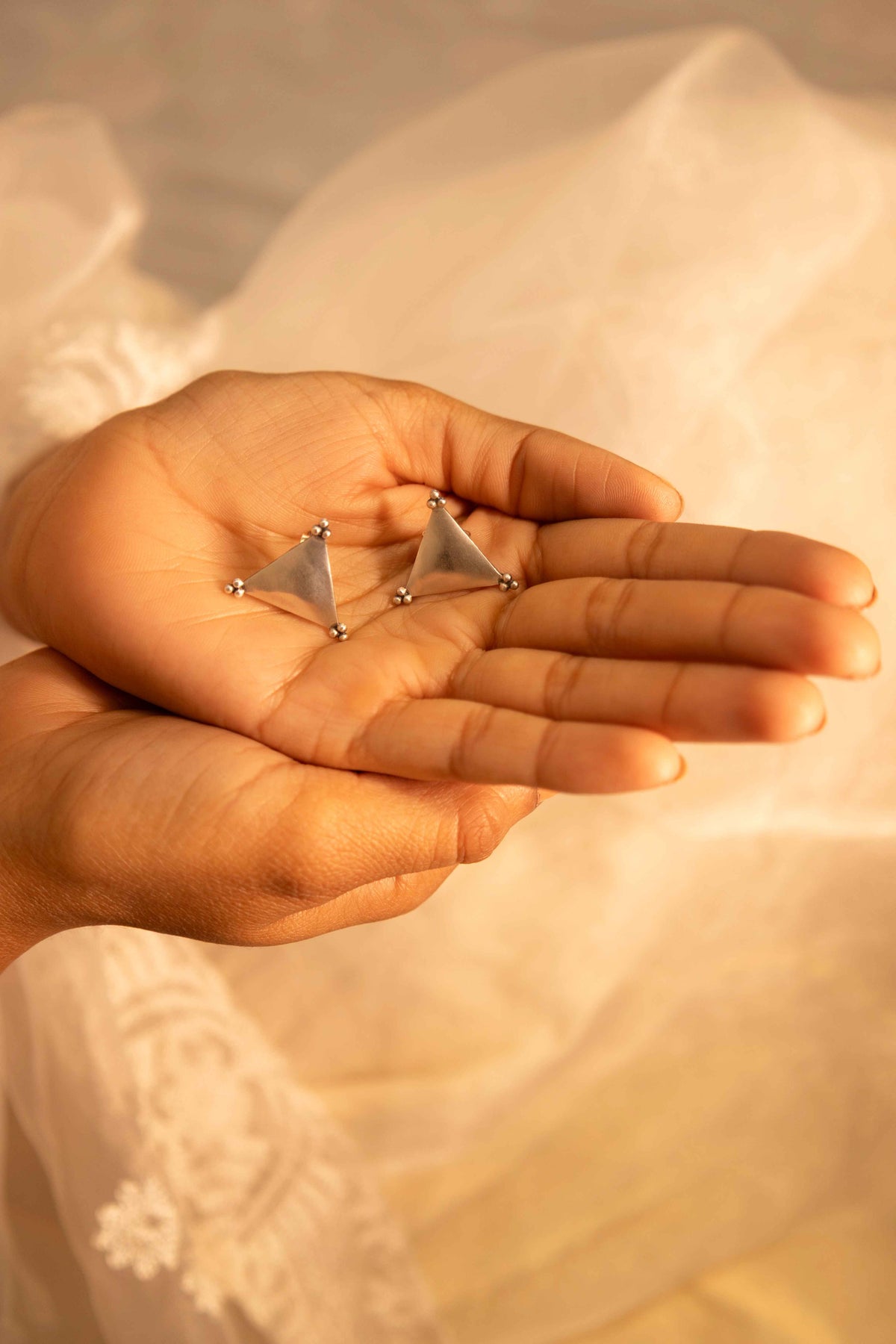 Adya Matte Triangle Stud Earring